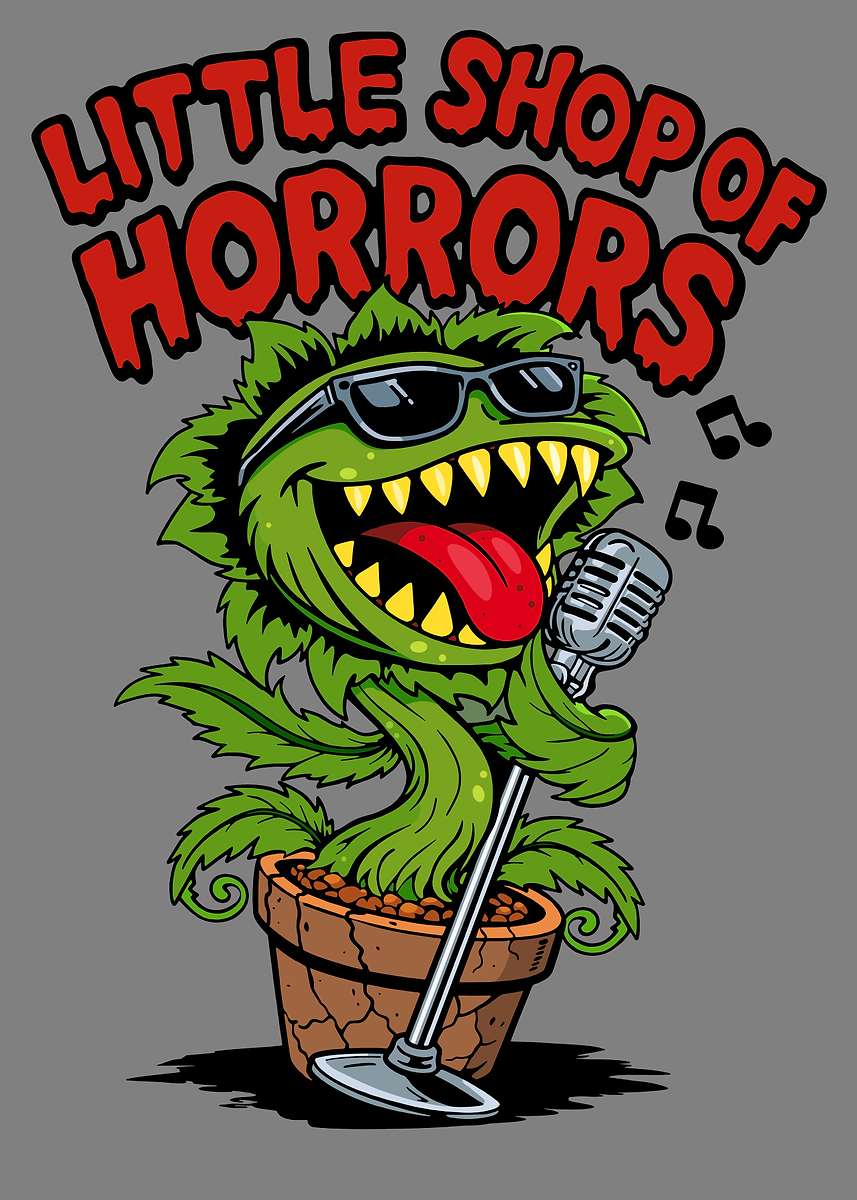 'Little Shop of Horrors Cartoon Illustration' Poster, picture, metal ...