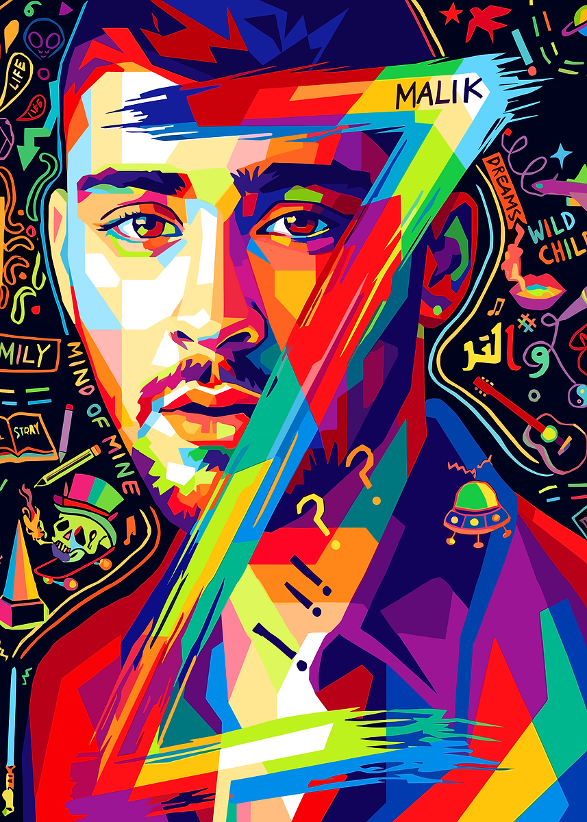 'Zayn Malik Portrait' Poster, picture, metal print, paint by asmar art ...