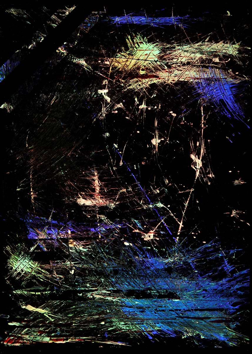 'Abstract Scratch Art on Black Background' Poster, picture, metal print ...