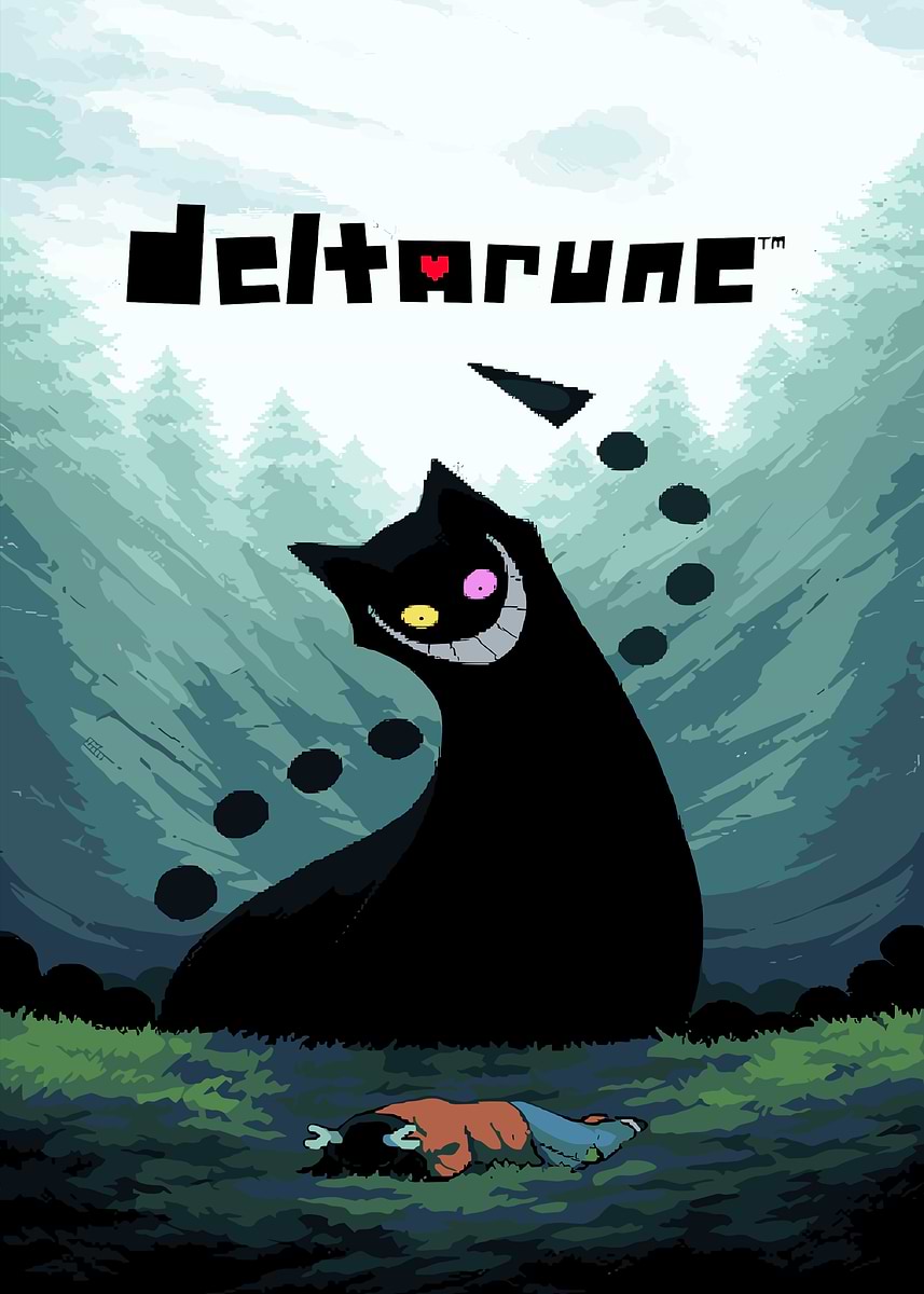 'Deltarune Forest Scene' Poster, picture, metal print, paint by ...