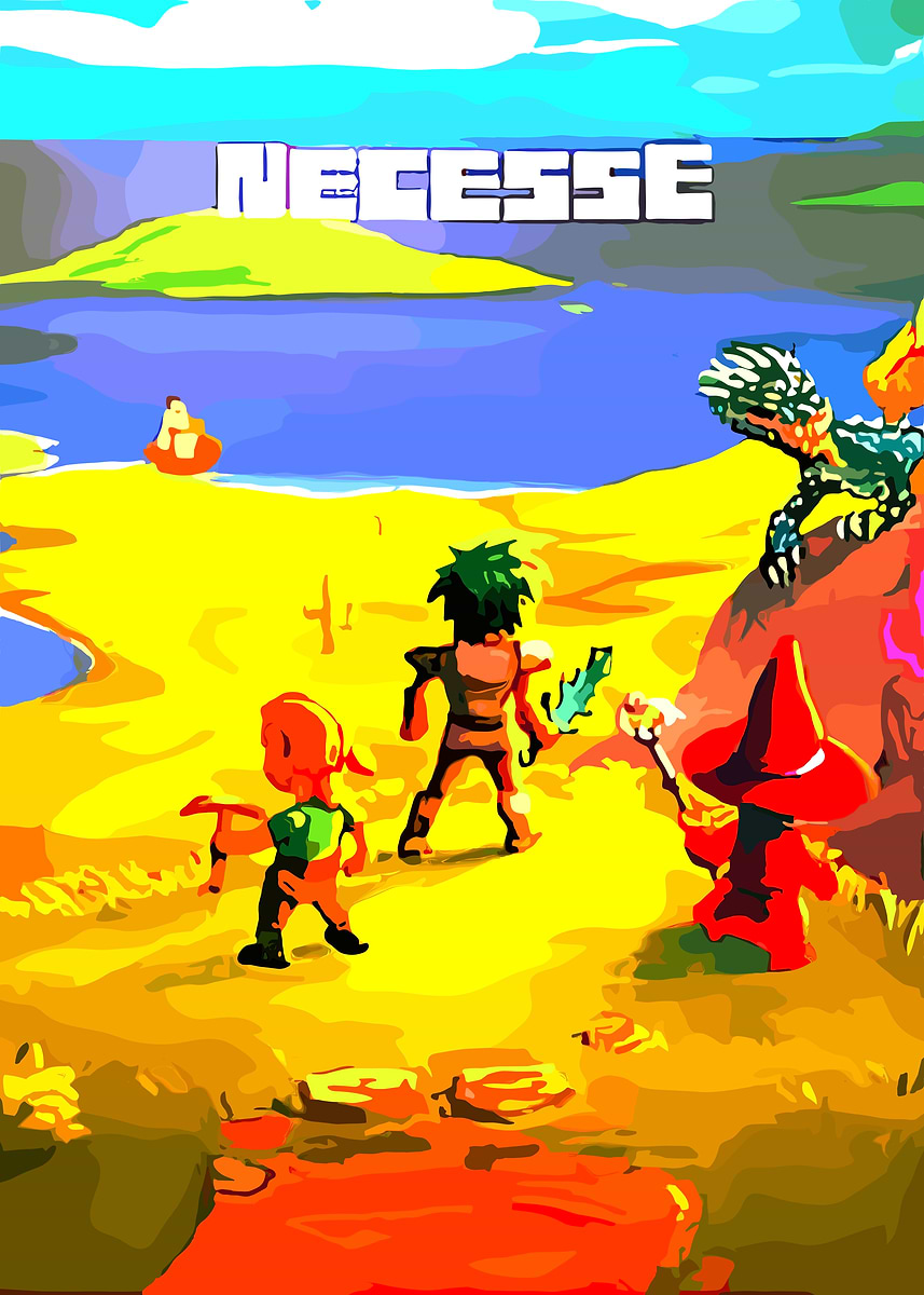 'Necesse Game Scene' Poster, picture, metal print, paint by Garang ...