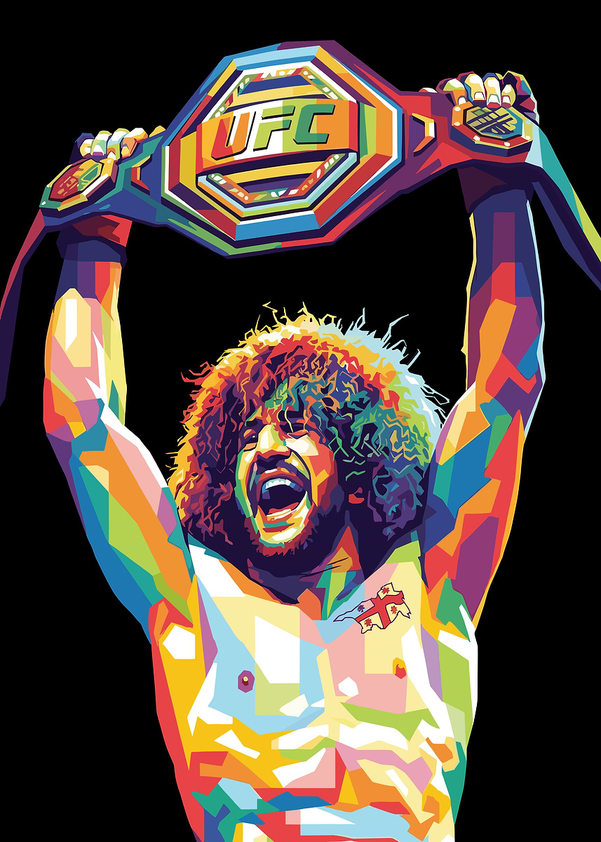 'UFC Champion Colorful Pop Art' Poster, picture, metal print, paint by ...