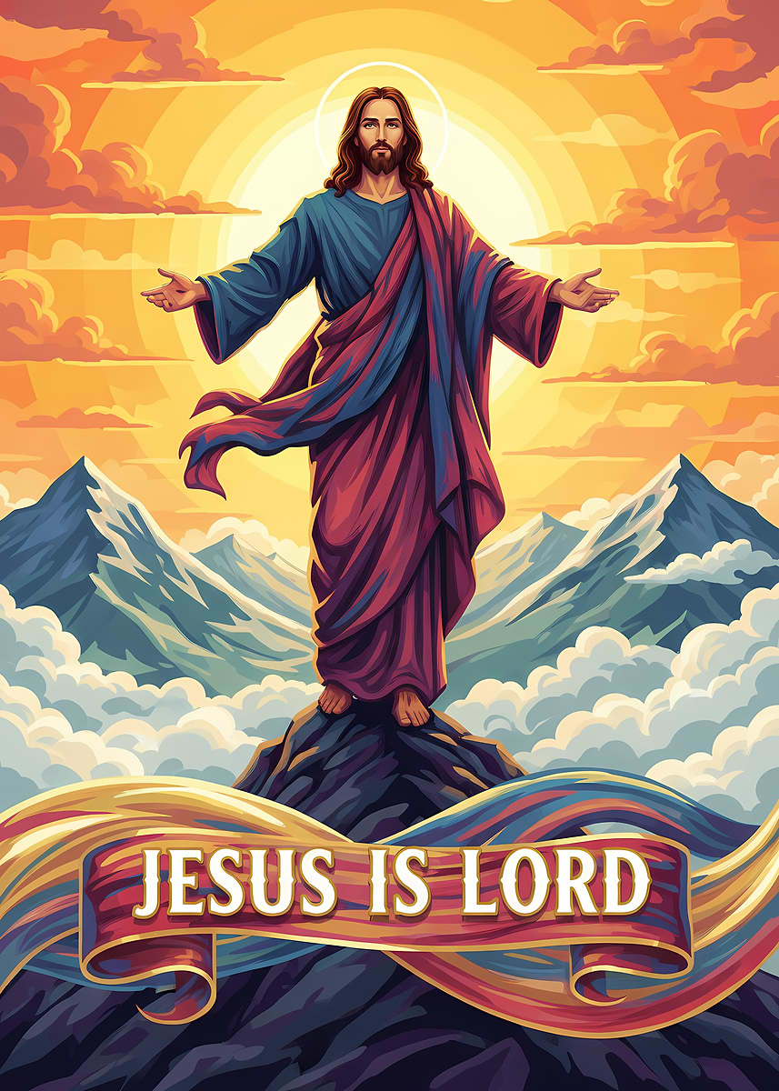 'Jesus is Lord Illustration' Poster, picture, metal print, paint by ...