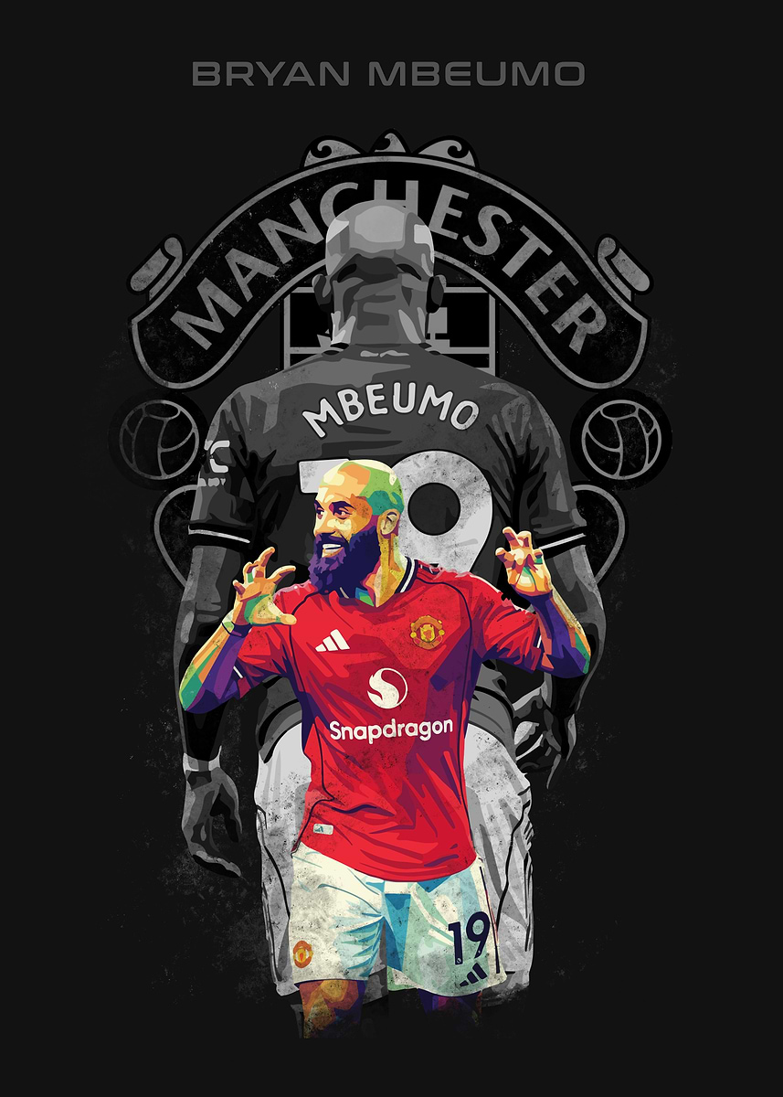 'Bryan Mbeumo Illustration' Poster, picture, metal print, paint by Ar ...