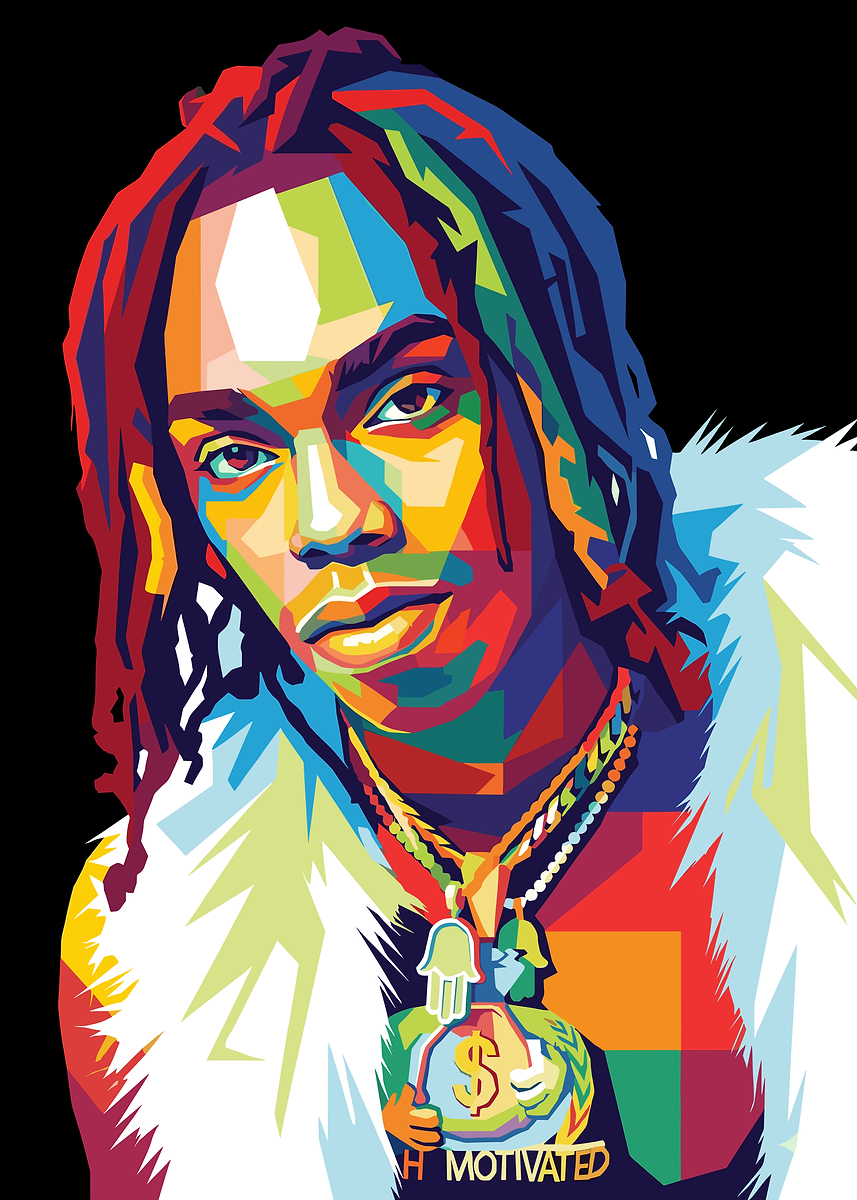 'YNW Melly Pop Art Portrait' Poster, picture, metal print, paint by ...