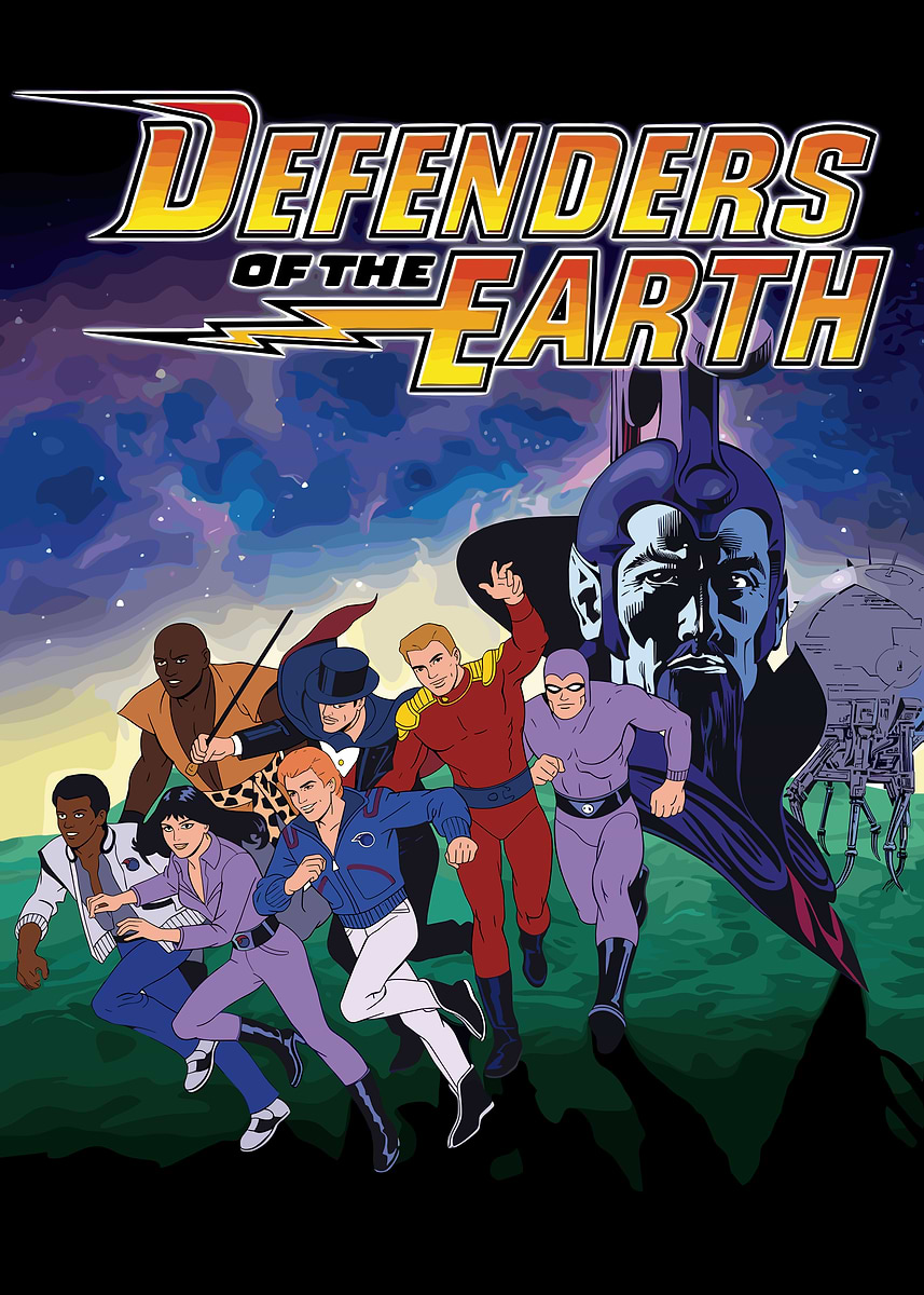 'Defenders of the Earth Cartoon Poster' Poster, picture, metal print ...