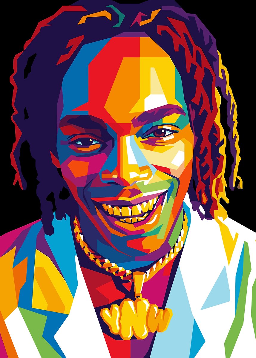 'YNW Melly Pop Art Portrait' Poster, picture, metal print, paint by ...