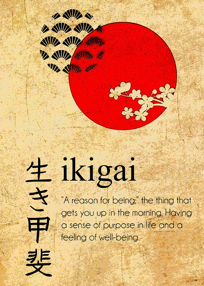 'Ikigai Japanese Art Print' Poster, picture, metal print, paint by pus ...