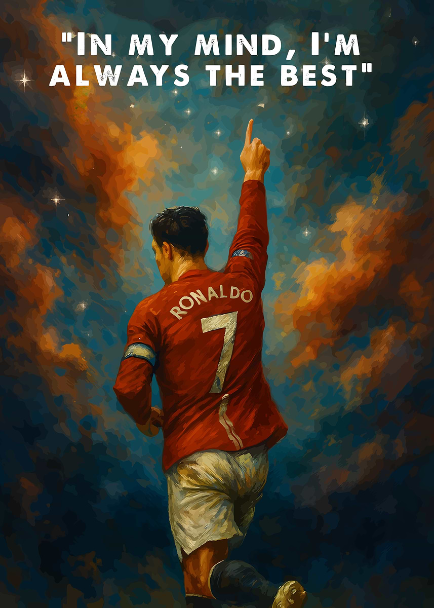 'Cristiano Ronaldo Painting: Always the Best' Poster, picture, metal ...