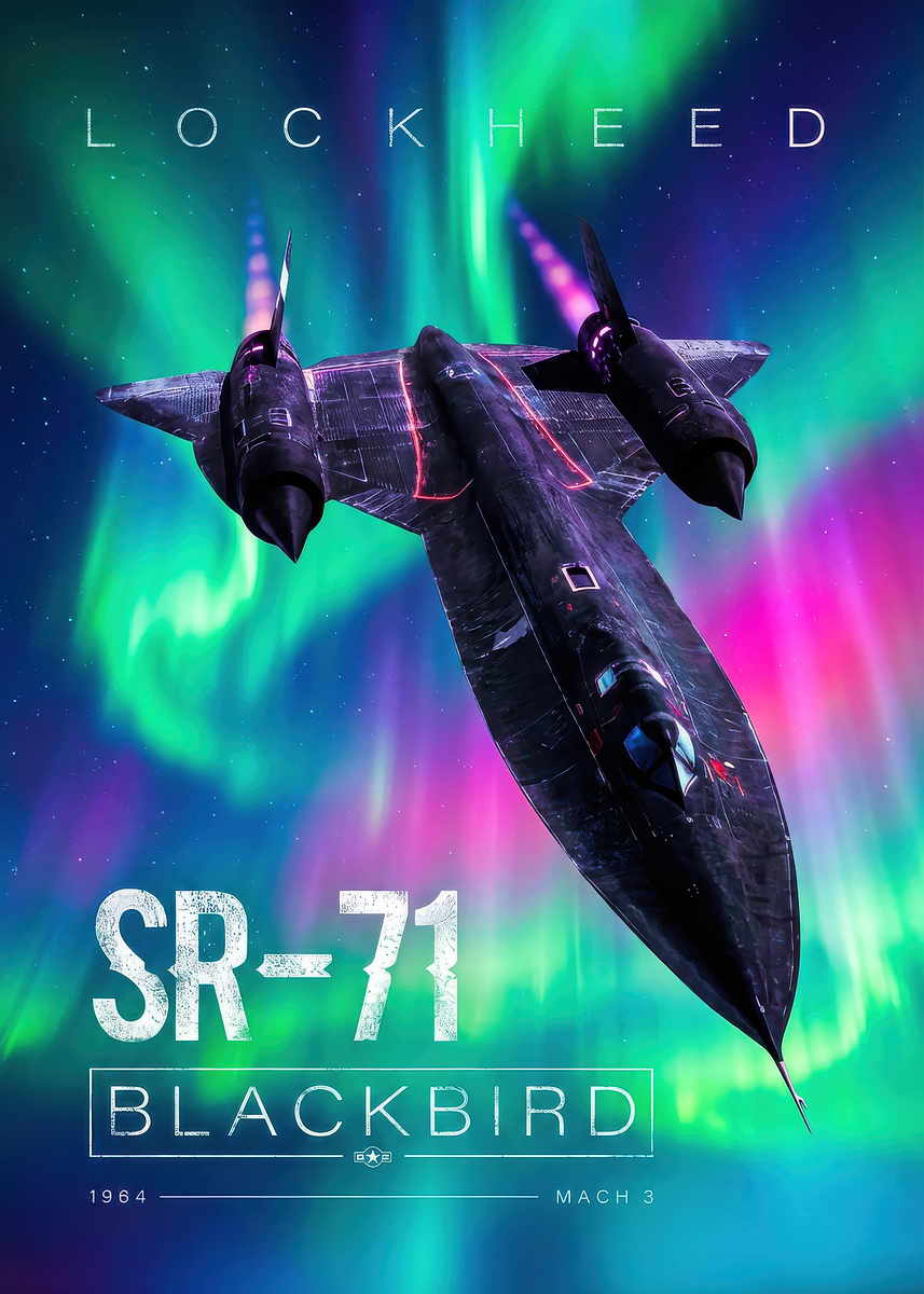 'Lockheed SR-71 Blackbird Poster' Poster, picture, metal print, paint ...
