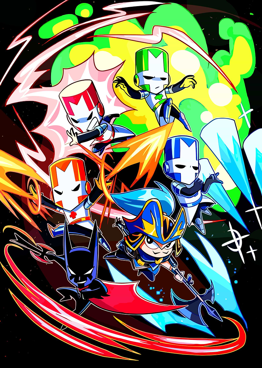 'Castle Crashers Cartoon Characters' Poster, picture, metal print ...