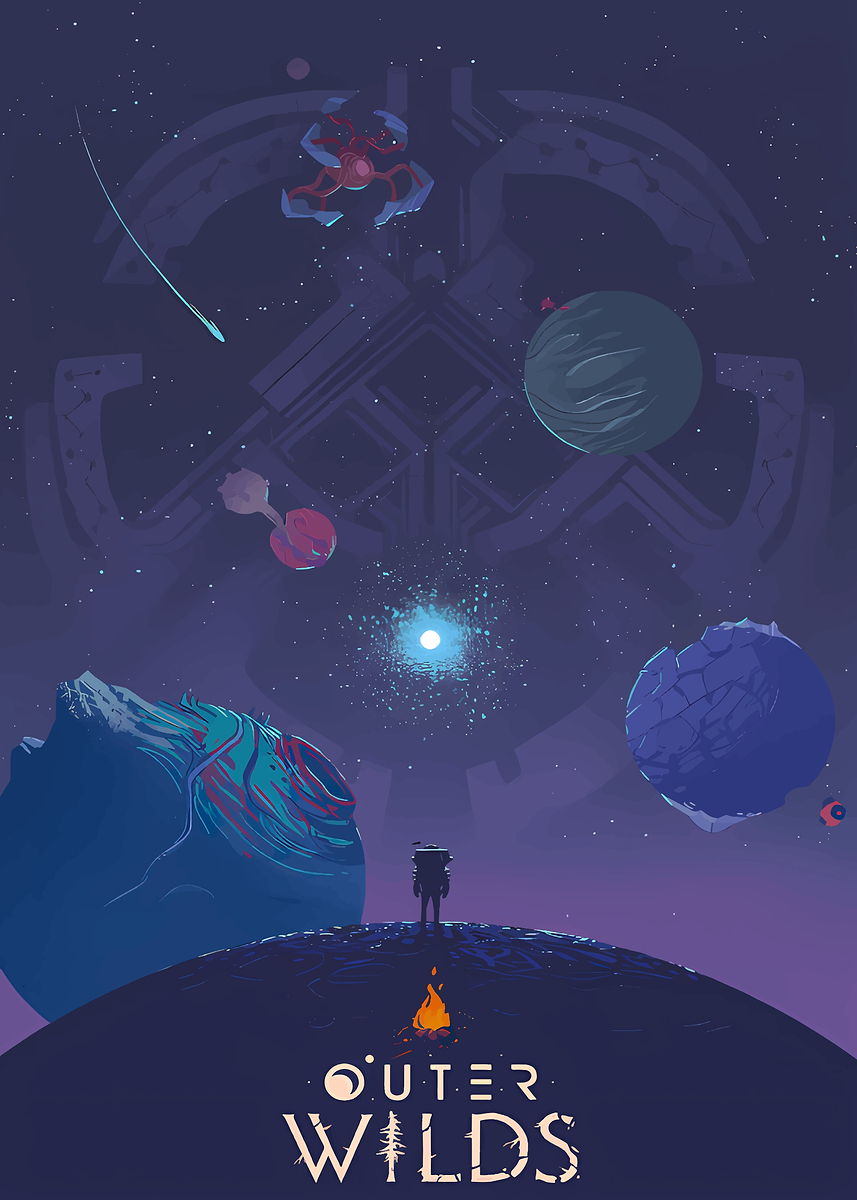 'Outer Wilds Game Poster' Poster, picture, metal print, paint by ...
