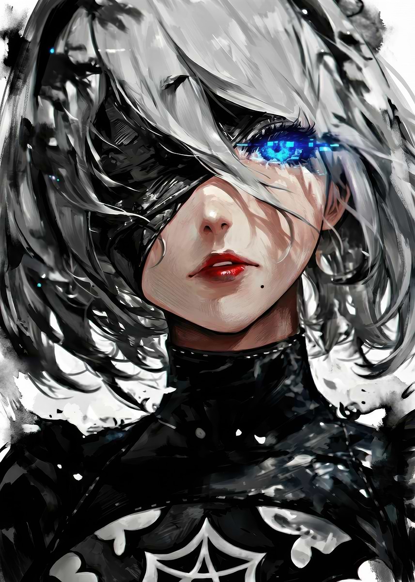 'NieR Automata B2' Poster, picture, metal print, paint by ArtFusion ...