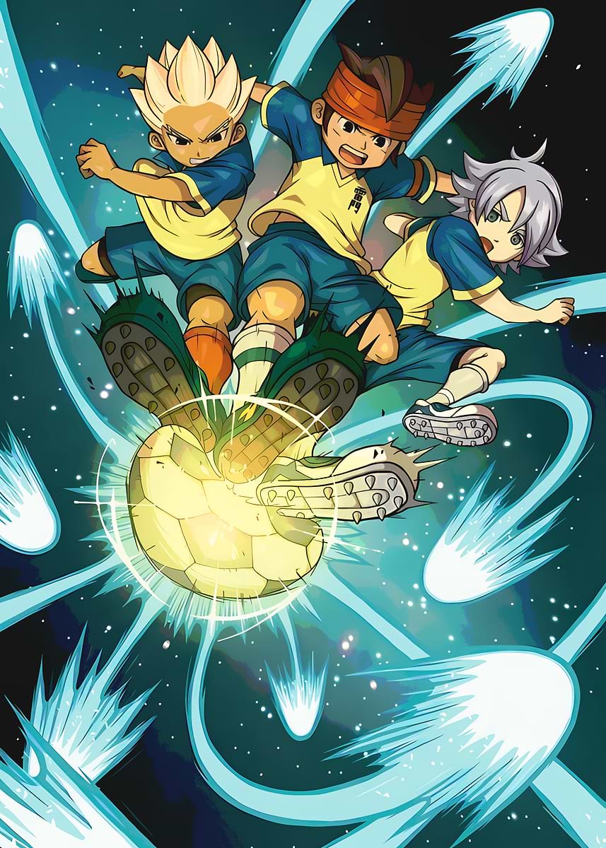 'Inazuma Eleven Soccer Anime Action Shot' Poster, picture, metal print ...