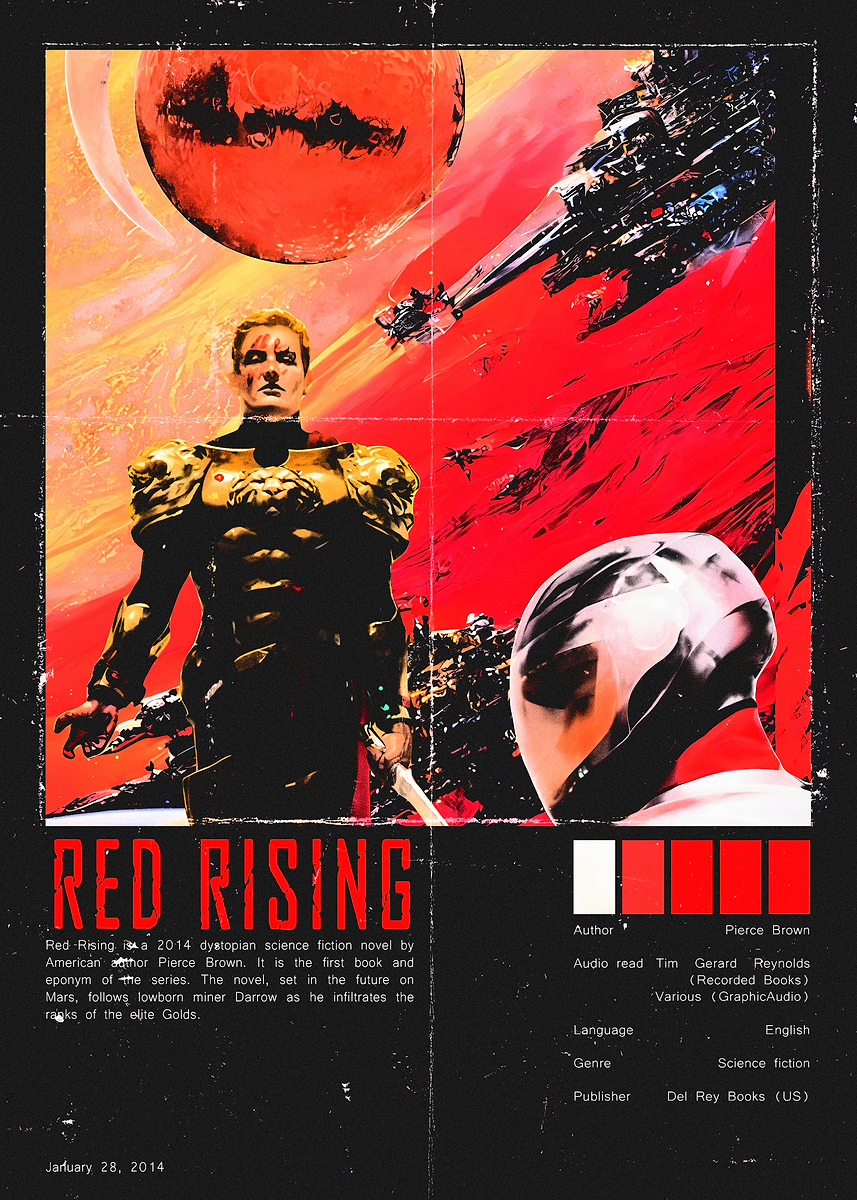 'Red Rising Book Cover Art' Poster, picture, metal print, paint by ...