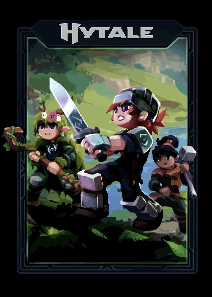 'Hytale Game Characters Illustration' Poster, picture, metal print ...