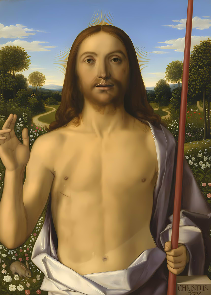 'Christus Rex Painting' Poster, picture, metal print, paint by co6tyfhrn3djy | Displate