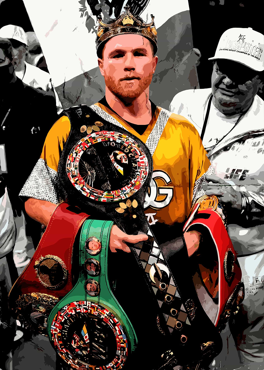 'Canelo Alvarez: Boxing Champion Portrait' Poster, picture, metal print ...