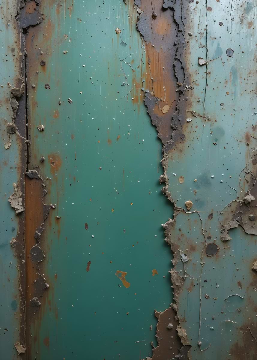 'Rusty Green Metal Texture' Poster, picture, metal print, paint by ...
