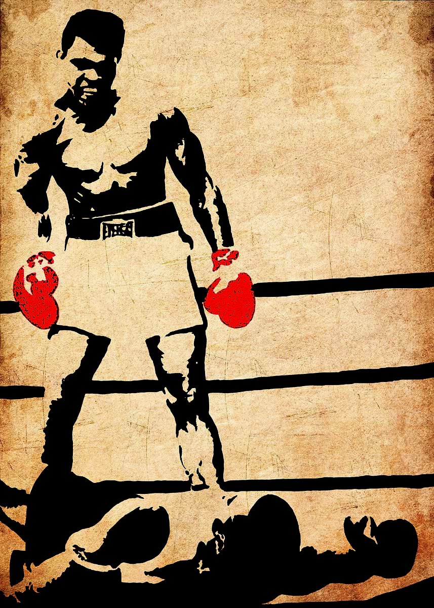 'Muhammad Ali Boxing Ring Art' Poster, picture, metal print, paint by ...