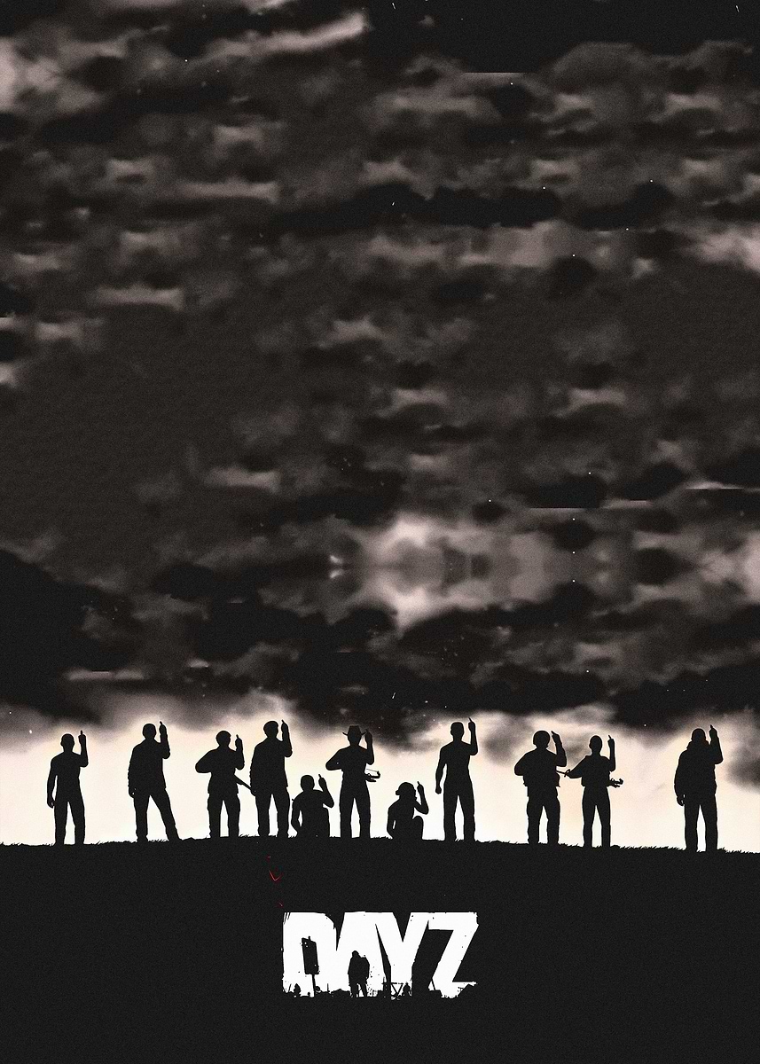 'DayZ Game Poster Silhouette' Poster, picture, metal print, paint by ...