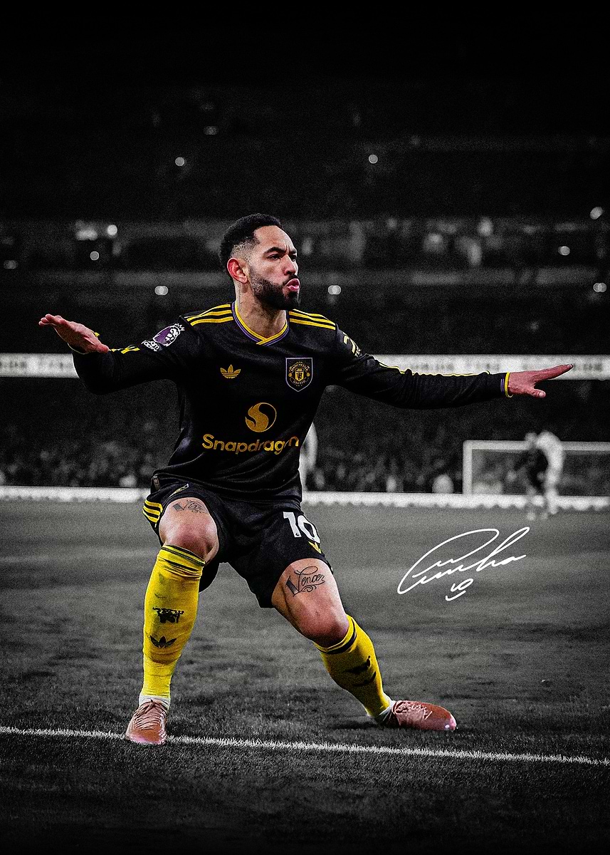 'Matheus Cunha Soccer Player Celebration ' Poster, picture, metal print ...