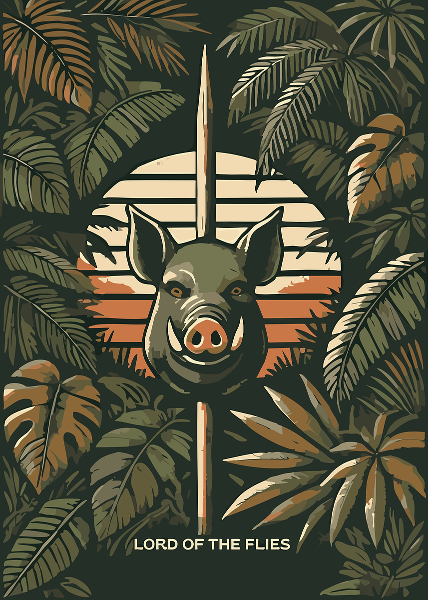 'Lord of the Flies Boar Illustration' Poster, picture, metal print ...