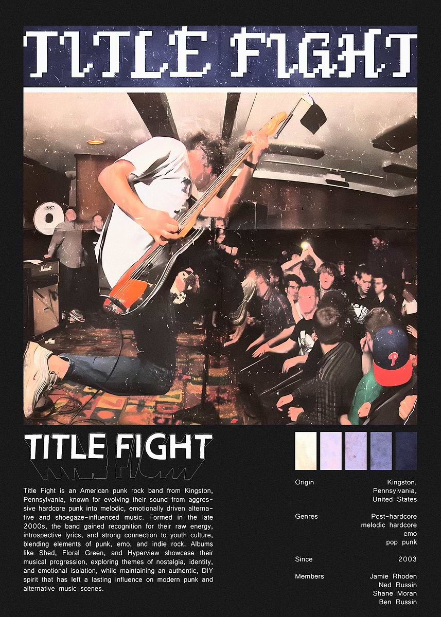 'Title Fight Band Poster' Poster, picture, metal print, paint by ...