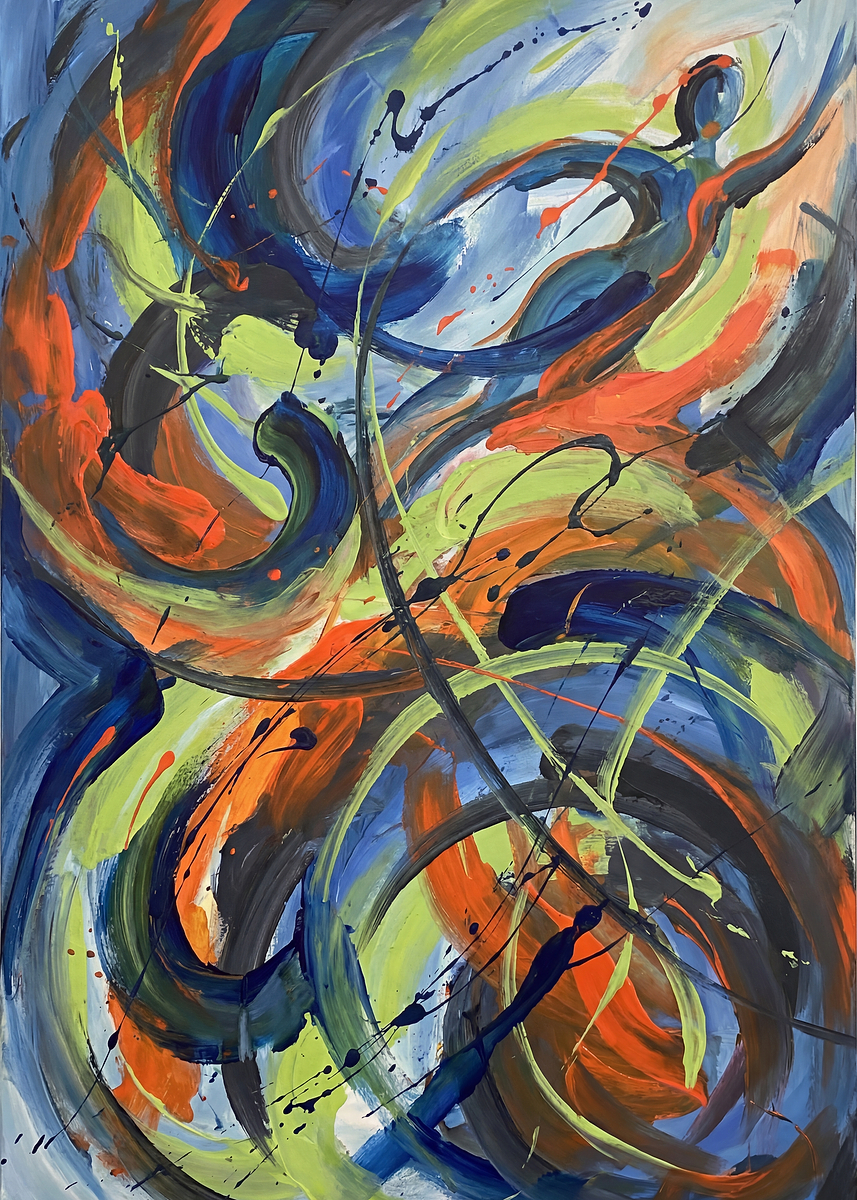 'Abstract Figure Painting ' Poster, picture, metal print, paint by ...