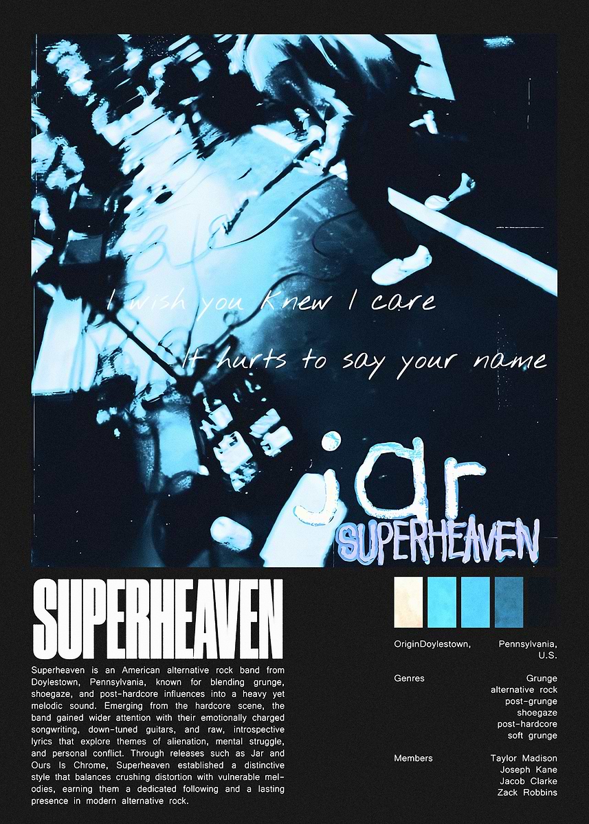 'Superheaven Band Poster Art' Poster, picture, metal print, paint by ...