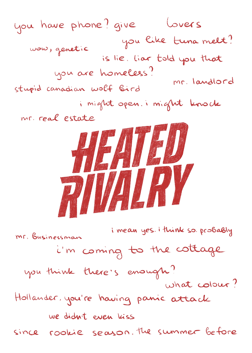 'Heated Rivalry Text Art with the iconic phrases ' Poster, picture ...
