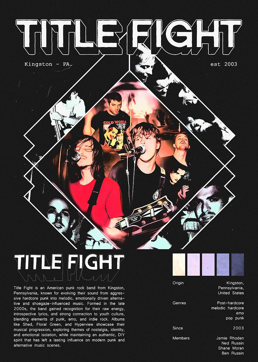 'Title Fight Band Poster' Poster, picture, metal print, paint by ...