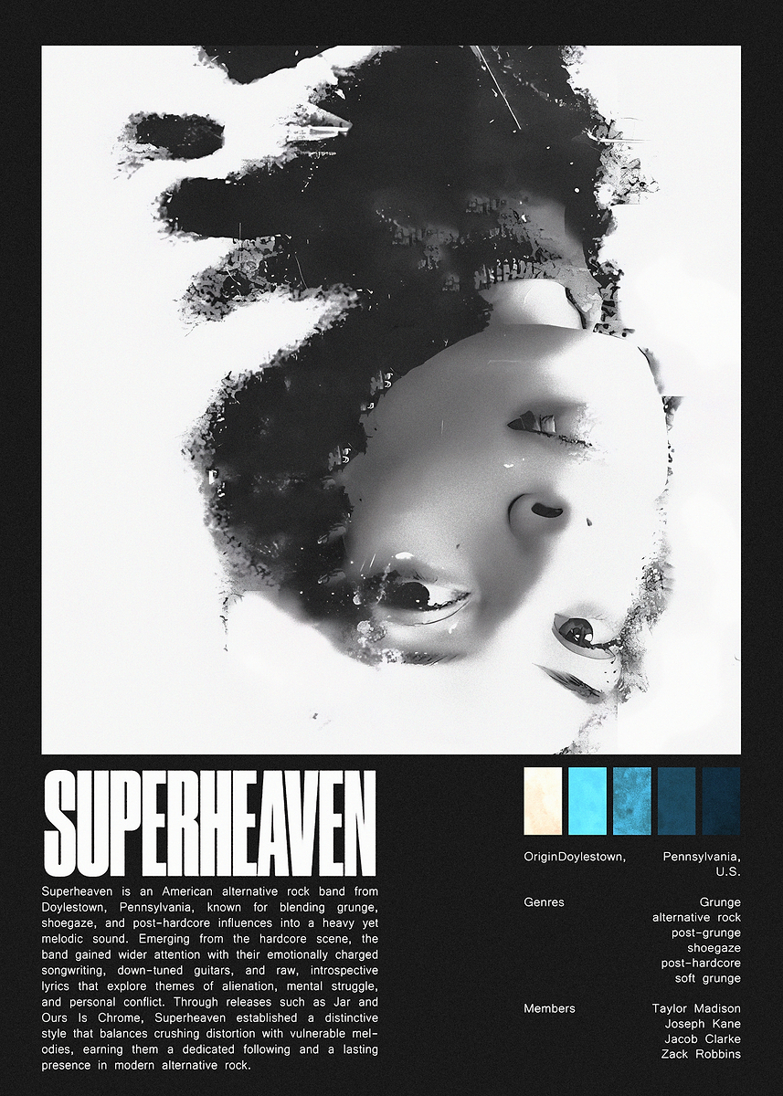 'Superheaven Band Poster' Poster, picture, metal print, paint by ...