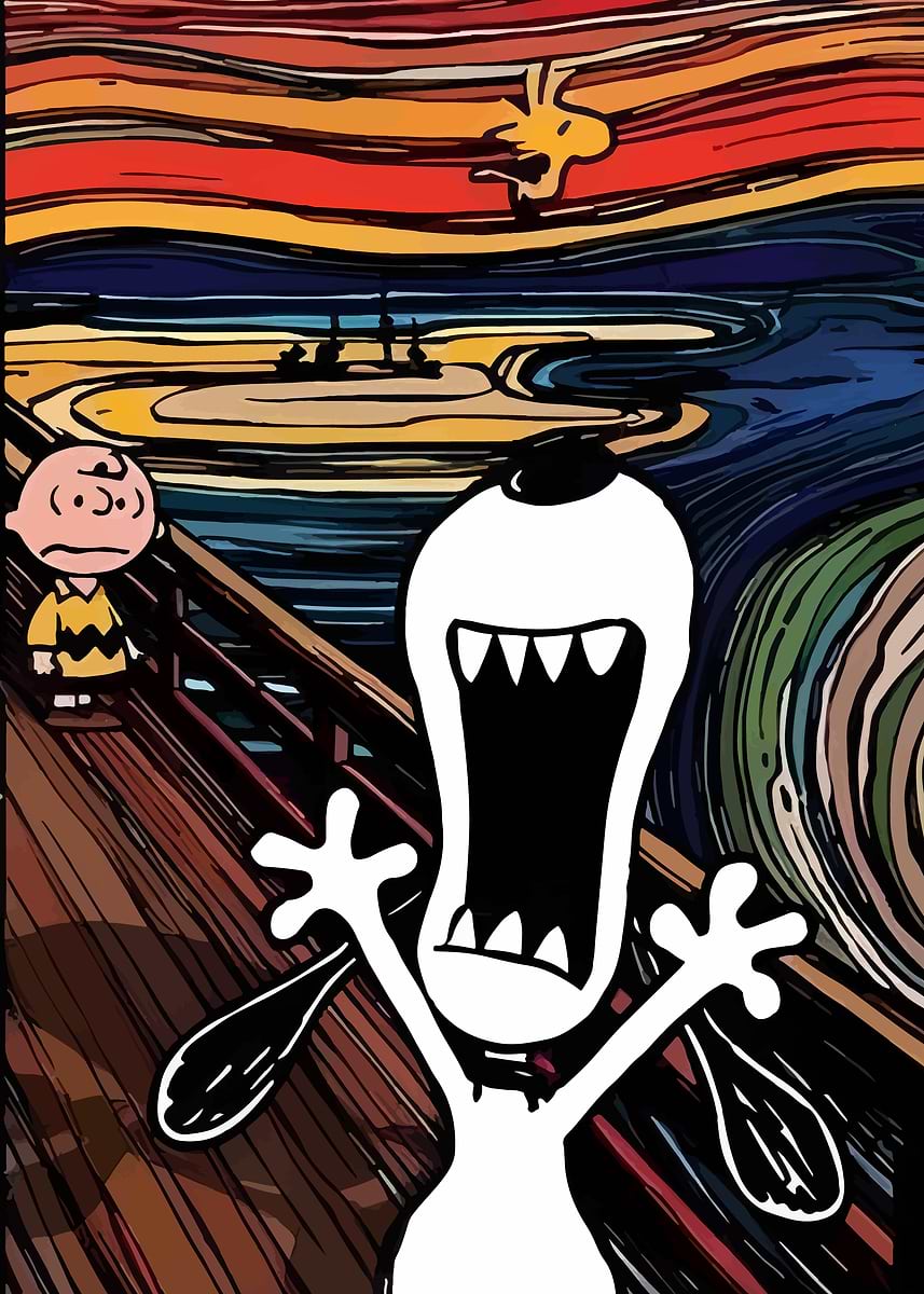 'Snoopy's Scream: A Peanuts Art Parody' Poster, picture, metal print ...