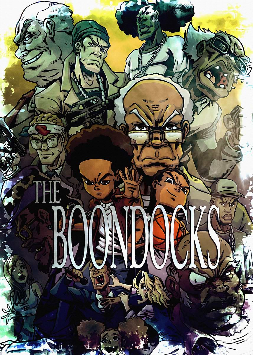 'The Boondocks Cartoon Character Collage' Poster, picture, metal print ...