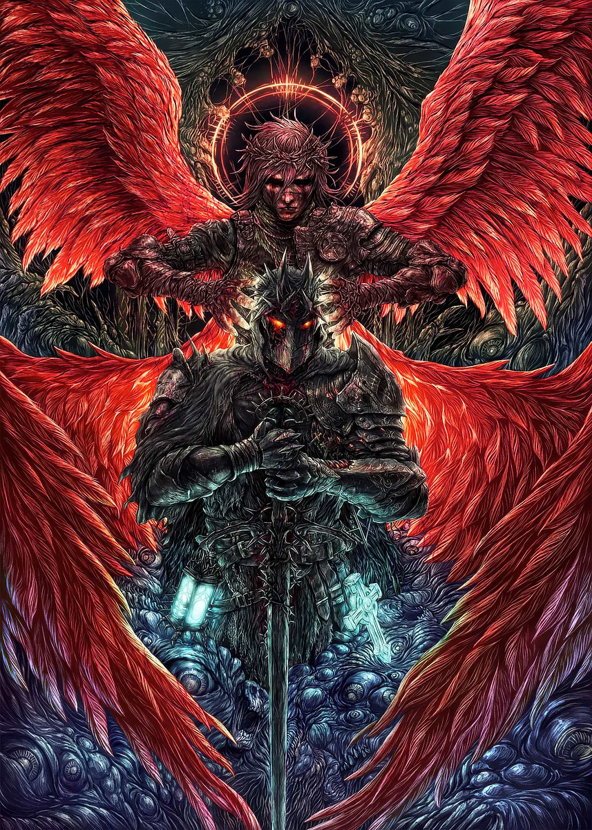 'Dark Angelic Knights' Poster, picture, metal print, paint by twinz ...