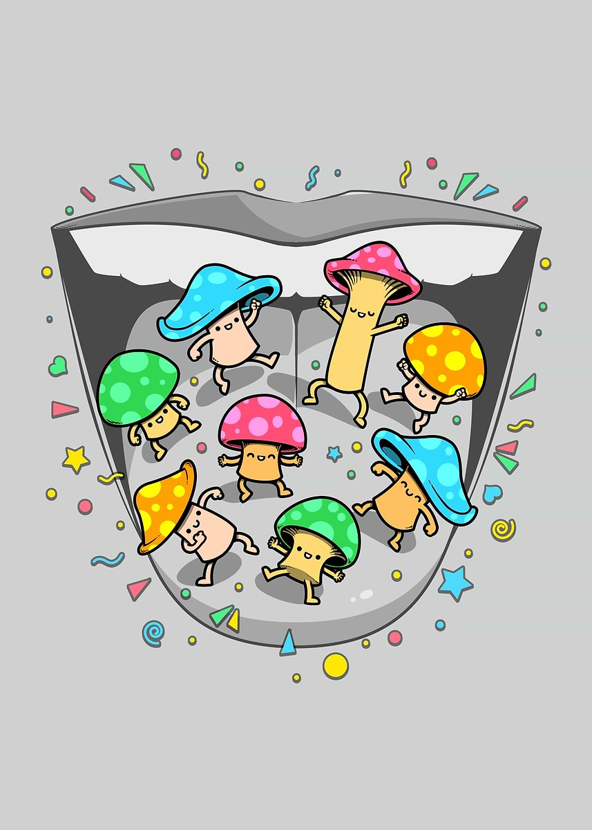 'Psilocybin Dance' Poster, picture, metal print, paint by Tobias ...