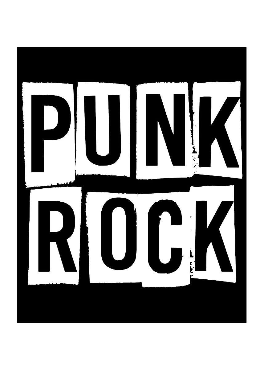 'Punk Rock Text Art' Poster, picture, metal print, paint by iwak ayam ...