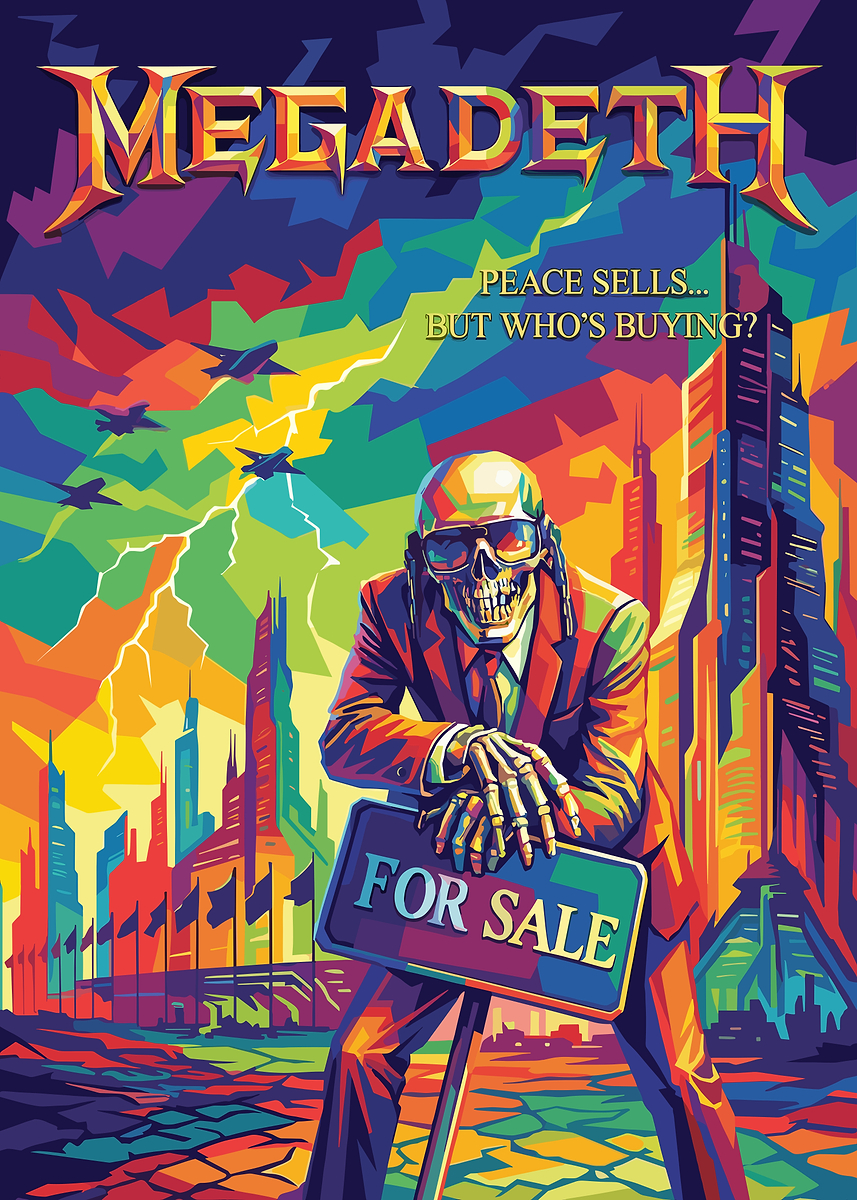 'Megadeth Peace Sells Album Art' Poster, picture, metal print, paint by ...