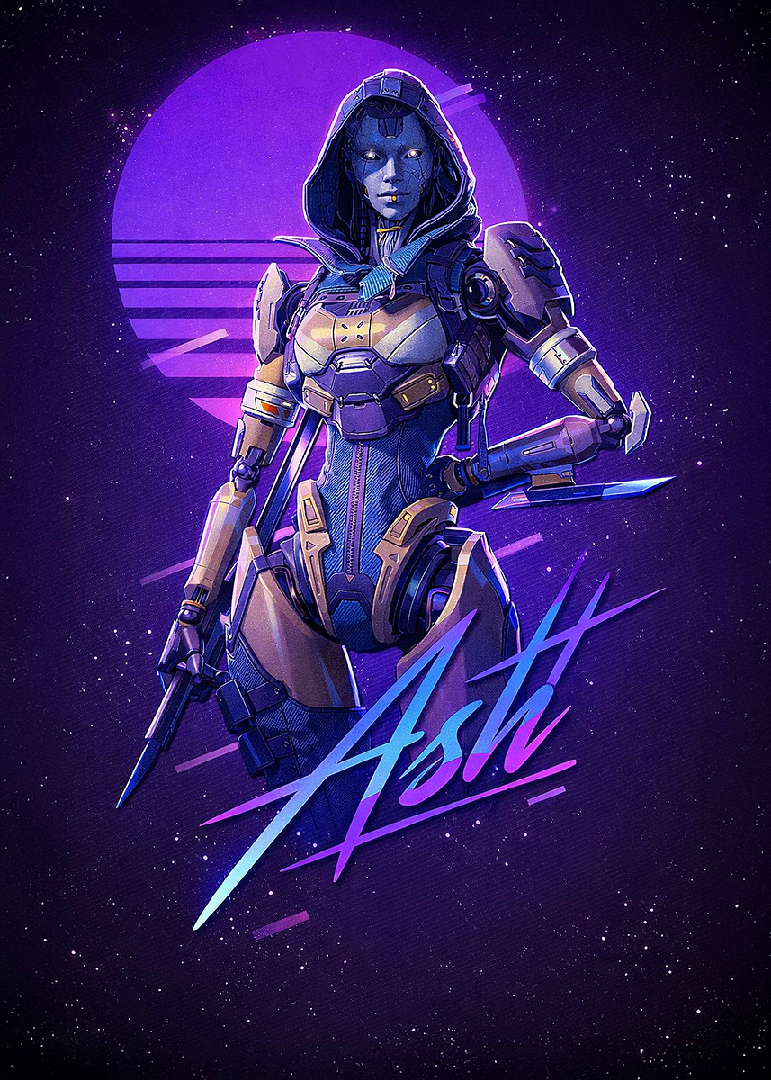 'Ash from Apex Legends Retro Poster' Poster, picture, metal print ...