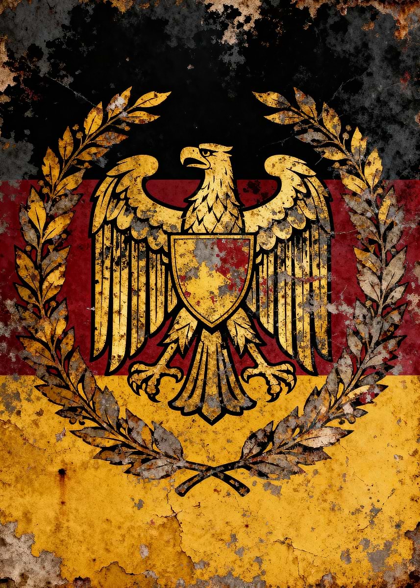 'German Flag' Poster, picture, metal print, paint by Velvet Art | Displate