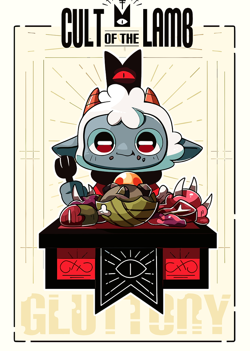 'Cult of the Lamb: Gluttony' Poster, picture, metal print, paint by ...
