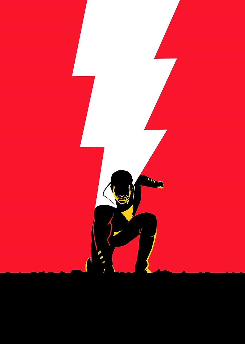 'Lightning Bolt Pose' Poster, picture, metal print, paint by Robert ...