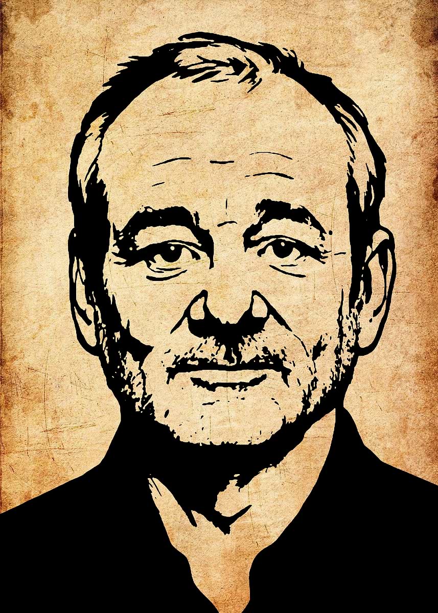 'Bill Murray Portrait' Poster, picture, metal print, paint by Day1bun ...
