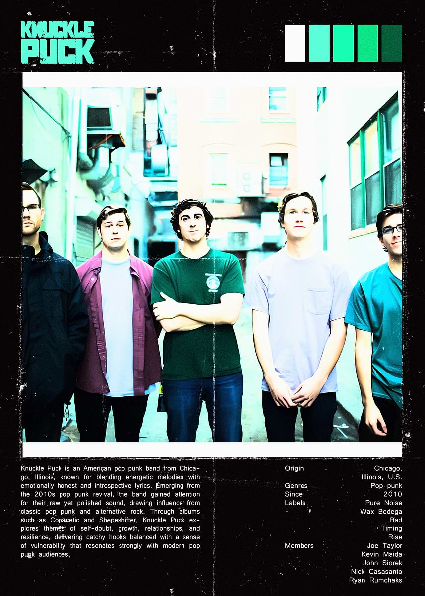'Knuckle Puck Band Photo' Poster, picture, metal print, paint by Gonza ...
