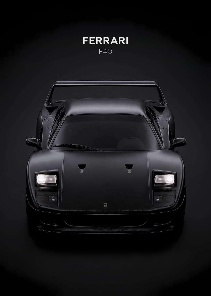 'Ferrari F40' Poster, picture, metal print, paint by Illust Artz | Displate