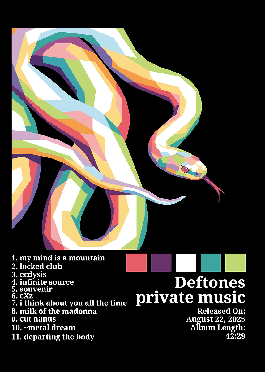 'Deftones Private Music Album Art' Poster, picture, metal print, paint ...