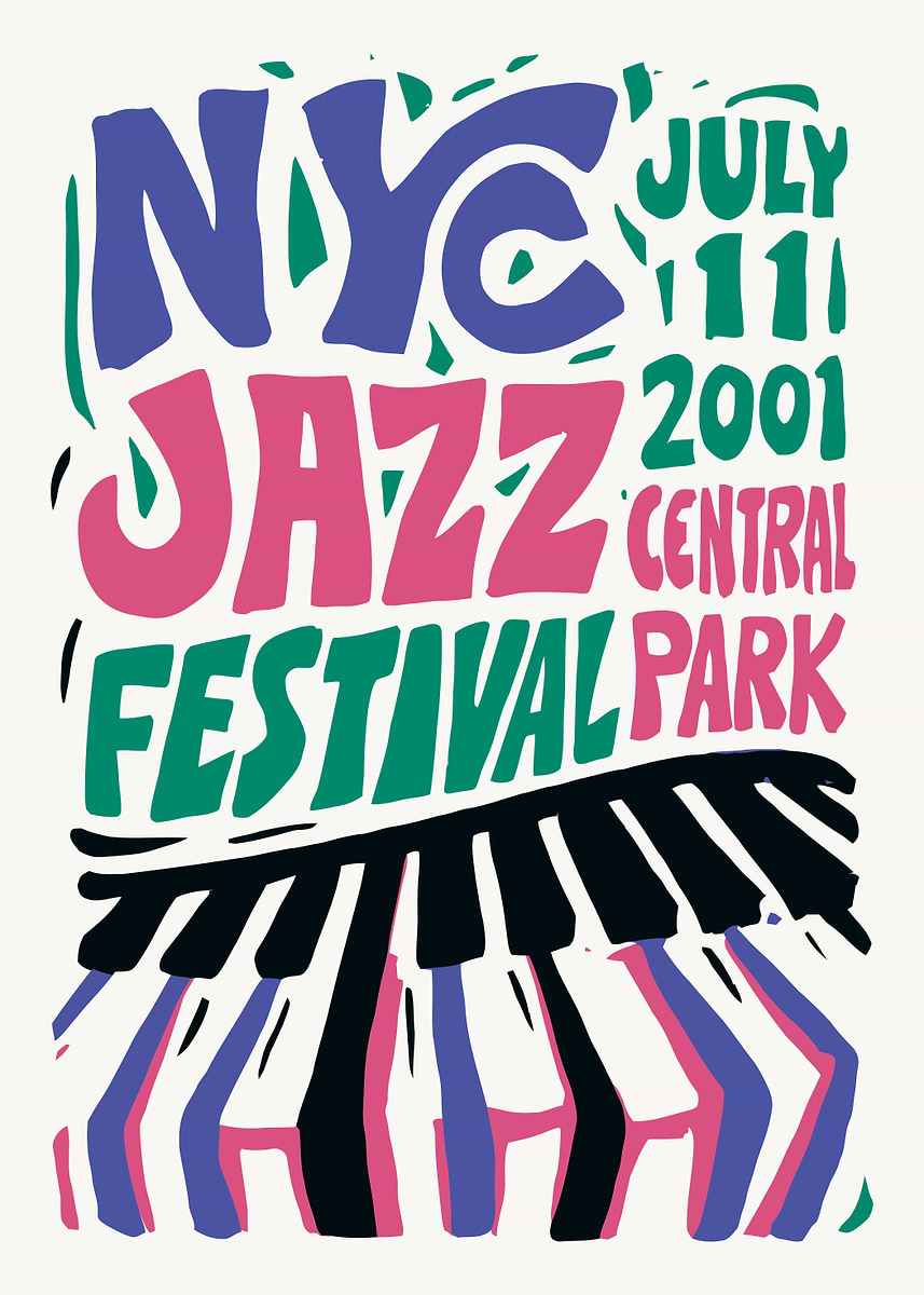 'NYC Jazz Festival Poster' Poster, picture, metal print, paint by ...