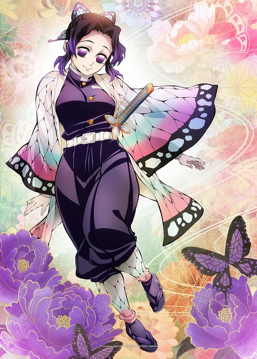 'Demon Slayer: Shinobu Kocho Insect Hashira' Poster, picture, metal ...