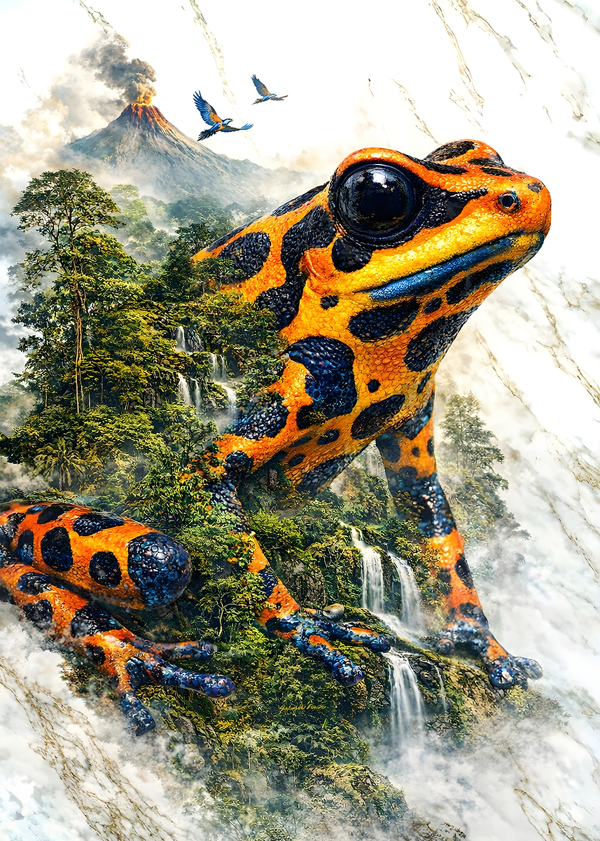 'Harlequin Poison Frog' Poster, picture, metal print, paint by Diamond ...